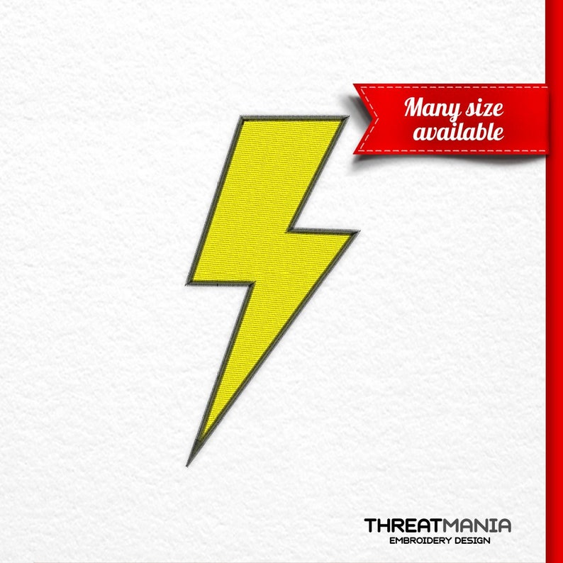 Lightning Bolt Embroidery Design. Machine Embroidery. Super - Etsy