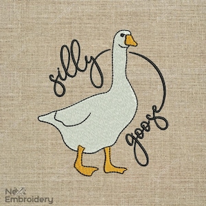 Silly Goose Embroidery Design. Funny Embroidery, Meme Machine ...