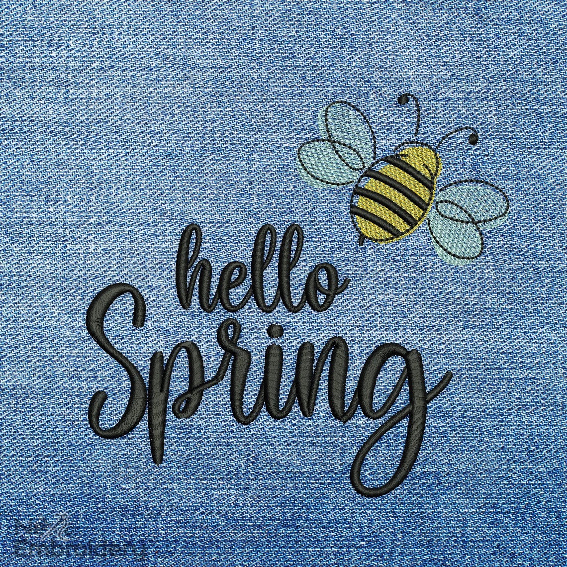 Hello Spring Embroidery Design Holiday Embroidery Designs - Etsy