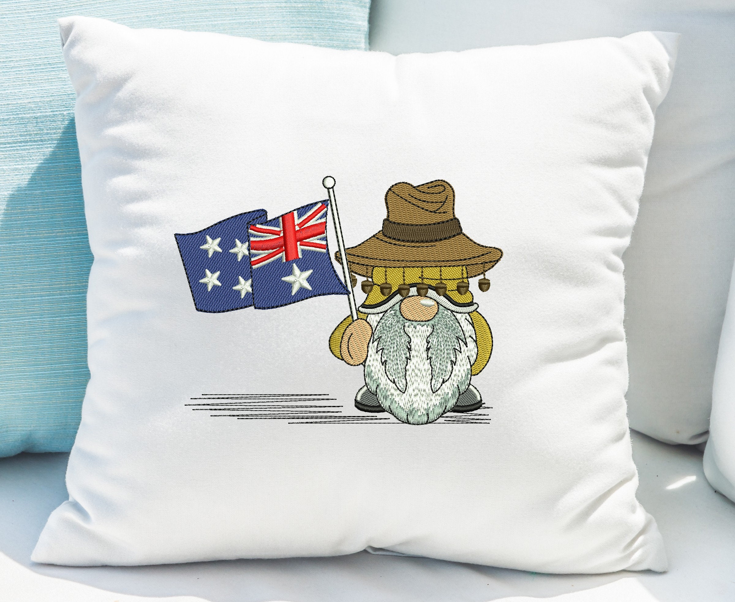 Australia Gnome Embroidery Design. Australian Machine Embroidery ...
