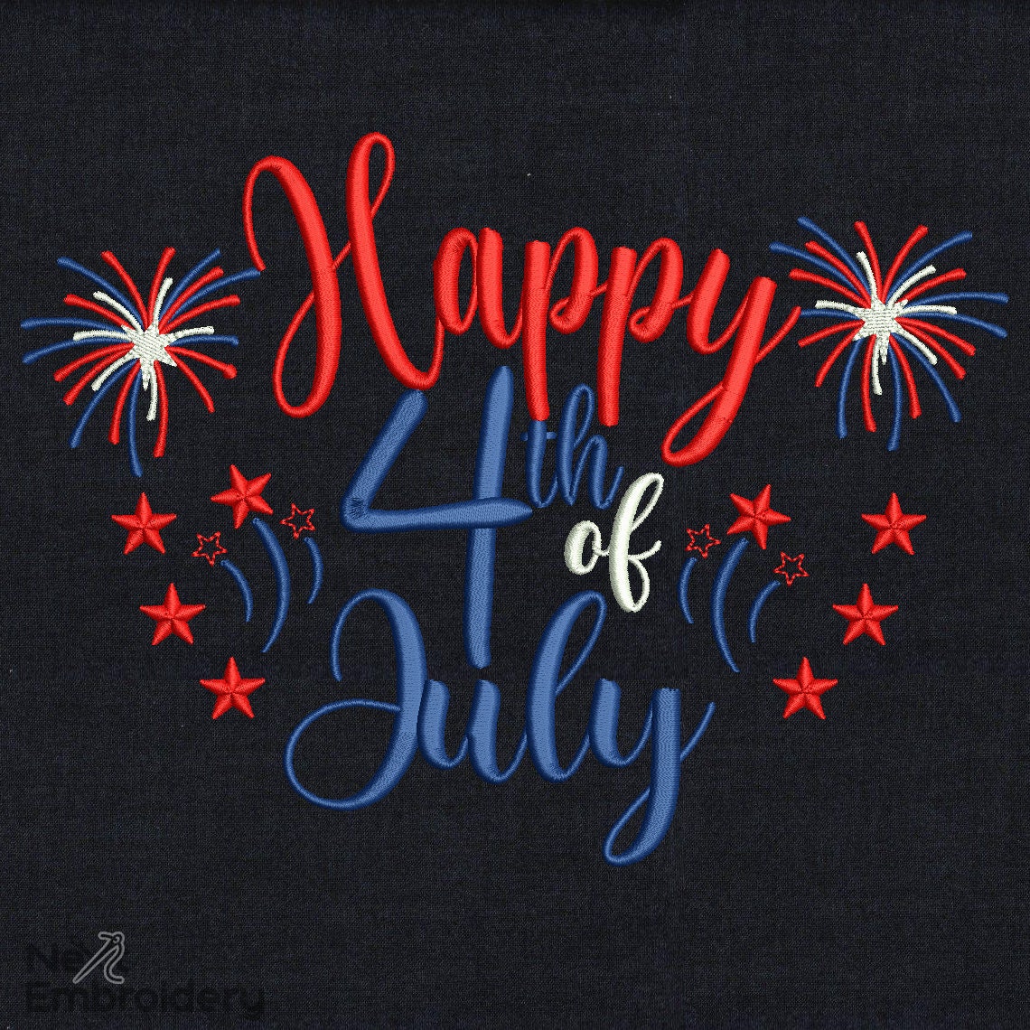 Happy 4th of July Embroidery Designs, American Embroidery Designs ...