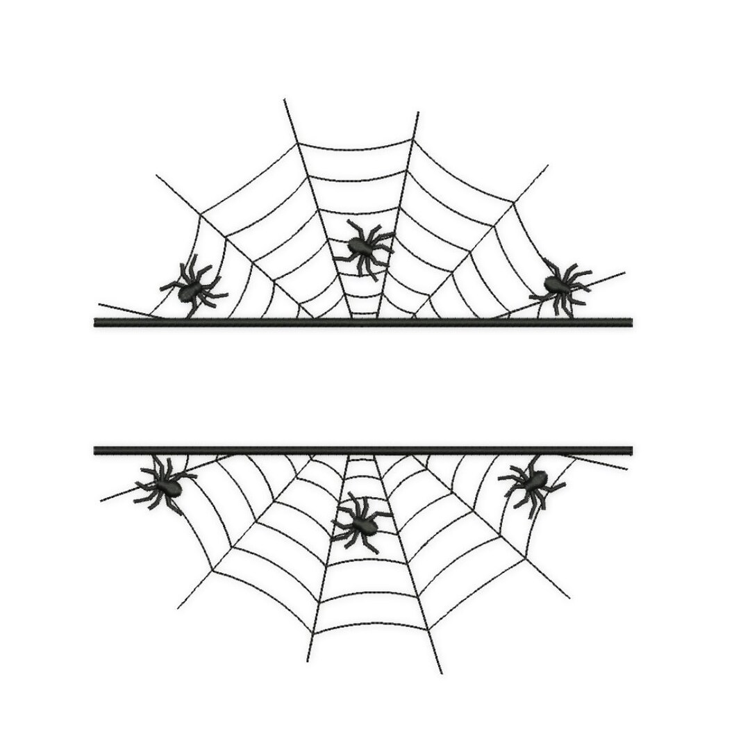 Split Spider Web Embroidery Design. Halloween Split Embroidery. 4 Sizes ...