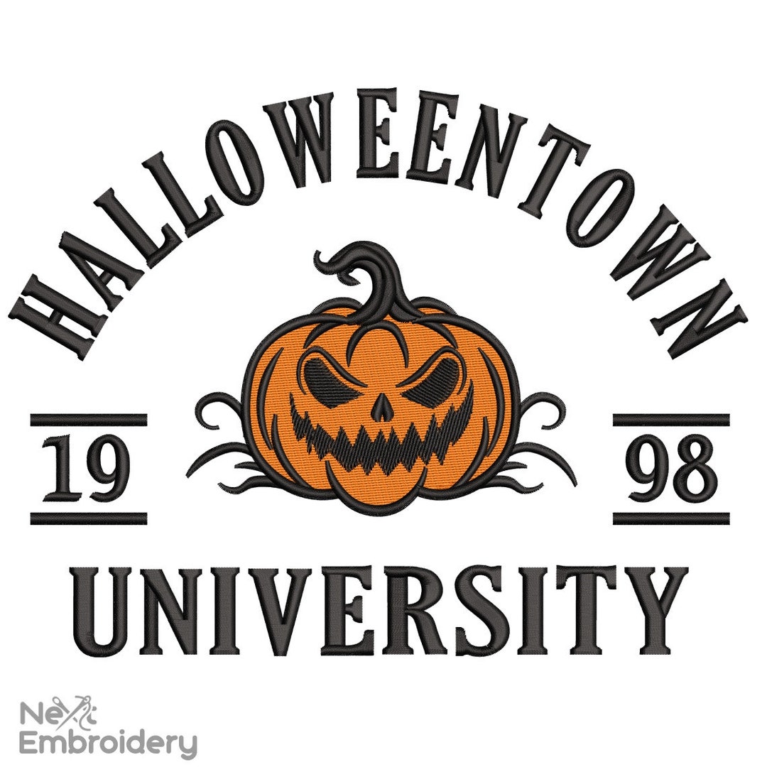 Halloween Town University Embroidery Design. Halloween Embroidery ...