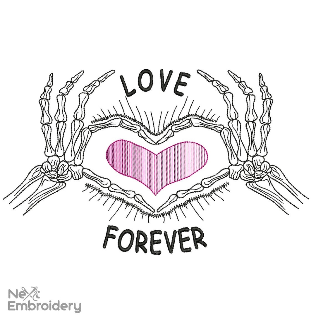 Forever Love Embroidery Designs, Valentines Day Embroidery Designs ...