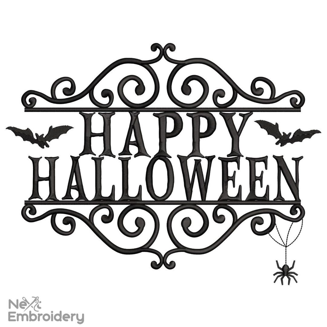 Happy Halloween Embroidery Design. Instant Download - Etsy