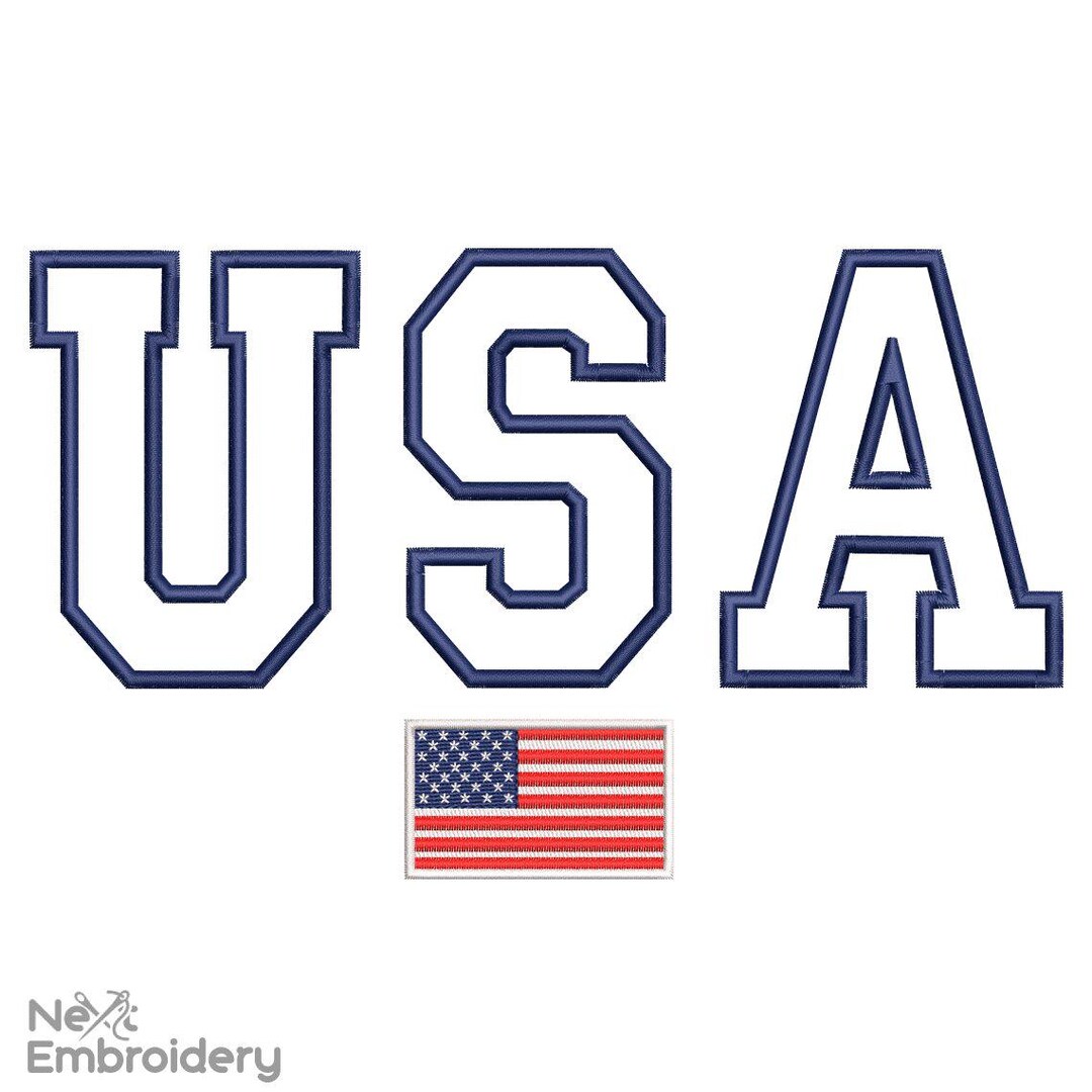USA Embroidery Designs, USA Patriotic Embroidery Designs, Instant ...