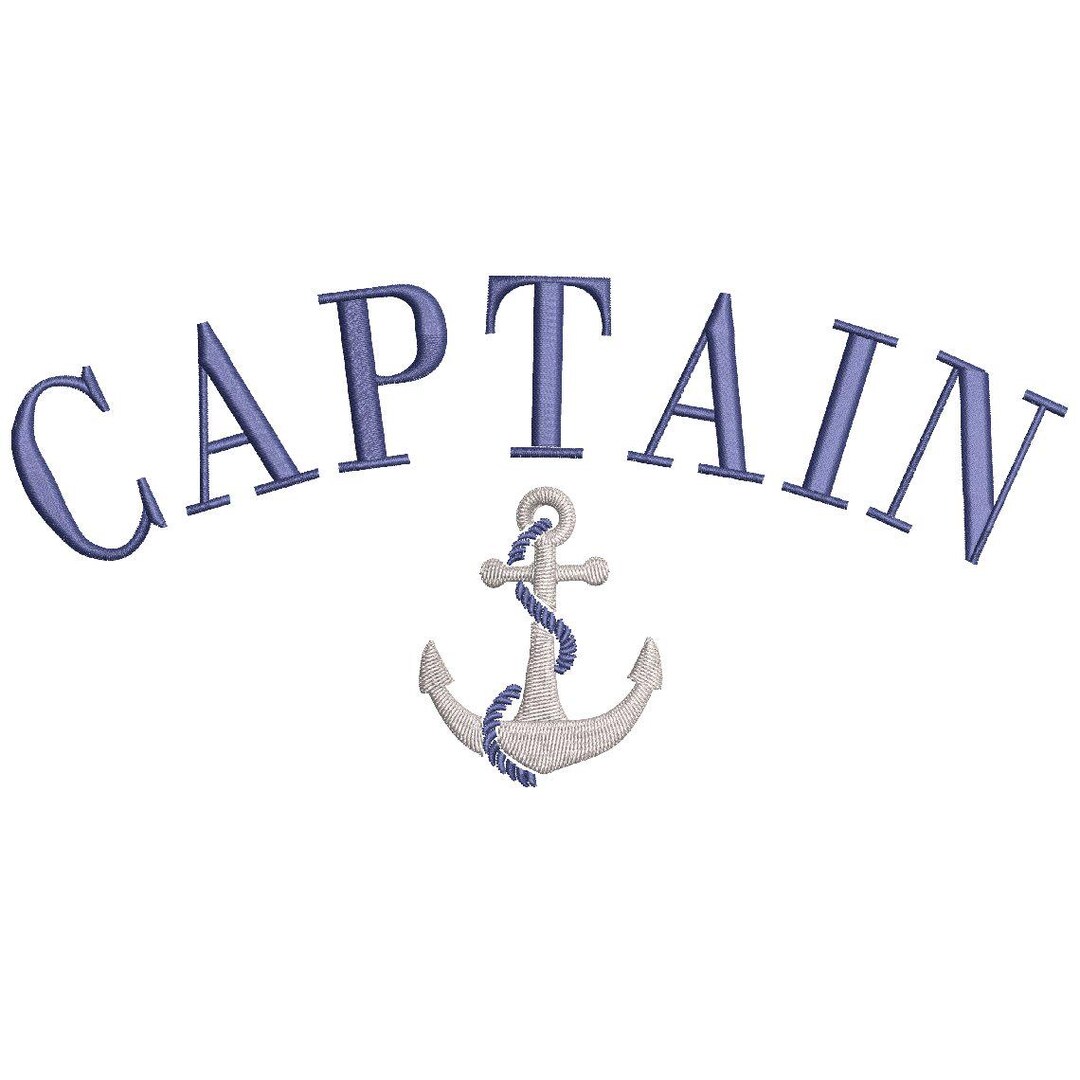 Captain Embroidery Design, Nautical Anchor Summer Embroidery Design ...
