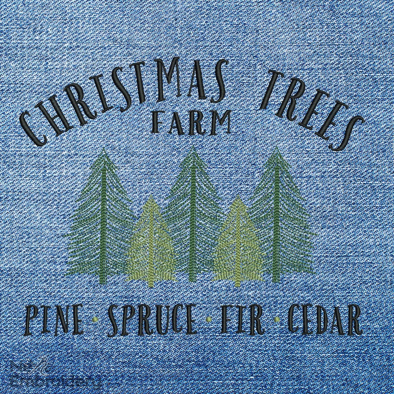 Christmas Trees Farm Embroidery Designs, Christmas Embroidery Designs ...