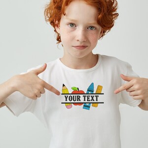 Teacher Name Frame Embroidery Design, Split Crayons Embroidery, Back to ...