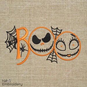 Boo Embroidery Design, Halloween Machine Embroidery, Nightmare, 3 Sizes ...