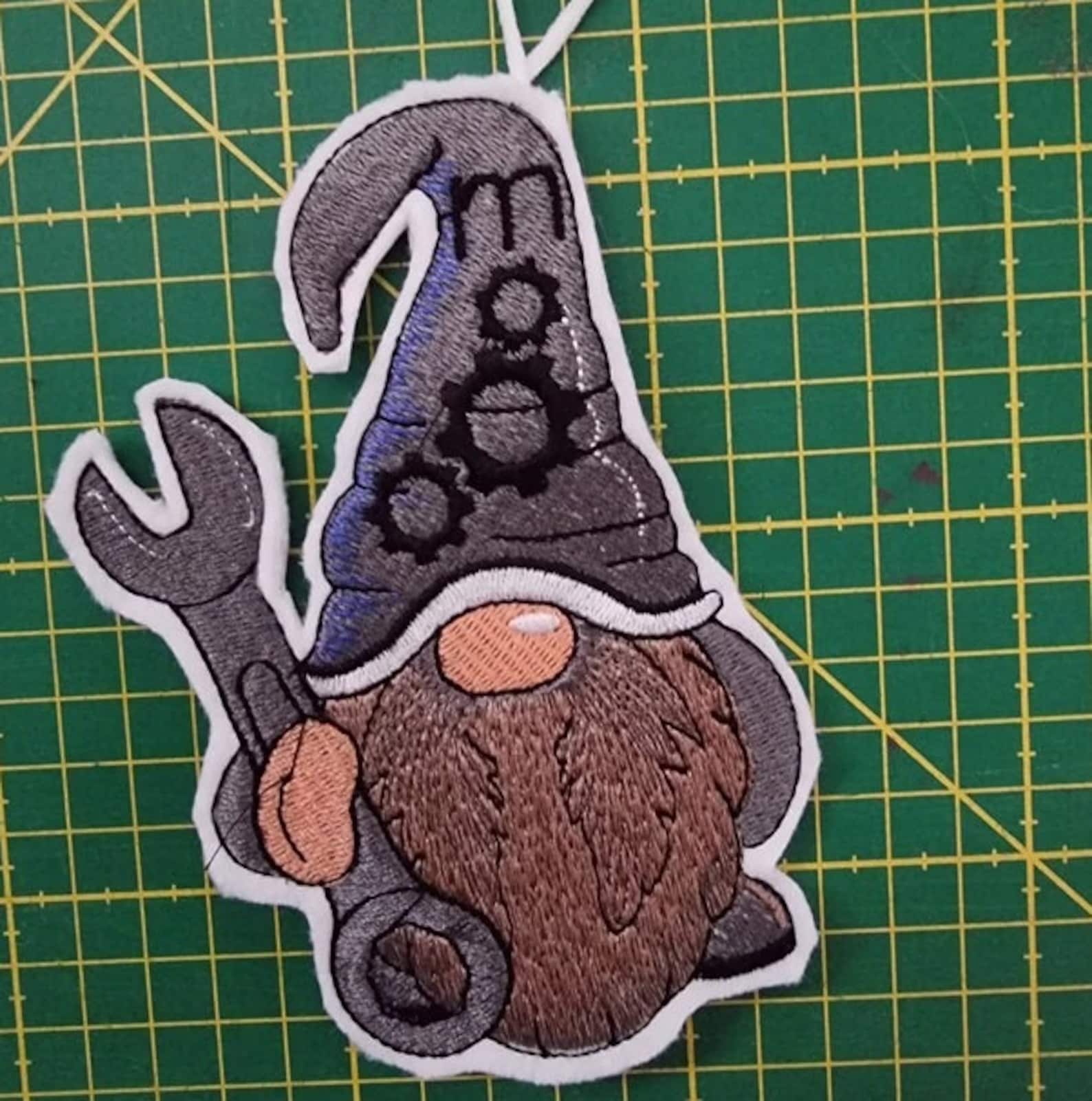 Mechanic Gnome Embroidery Design Gnome With Wrench Machine - Etsy