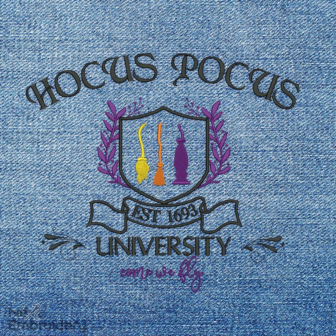 Hocus Pocus Embroidery Design, University Embroidery Design, Halloween ...