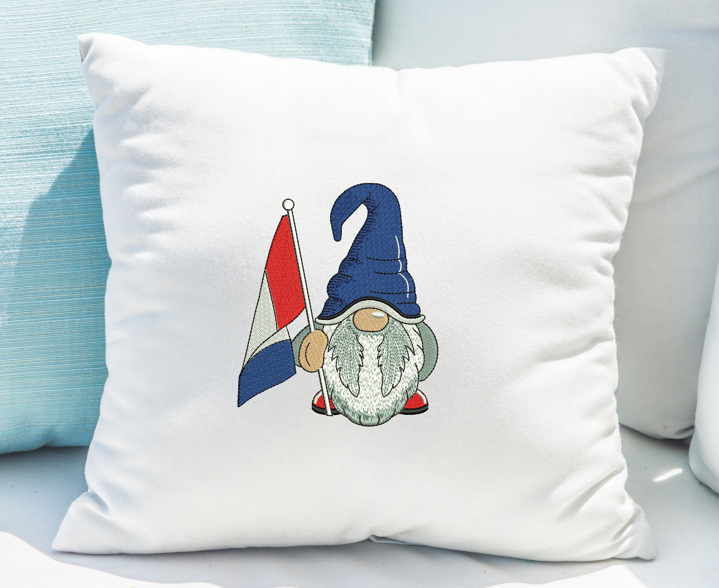 France Gnome Embroidery Design French Machine Embroidery - Etsy