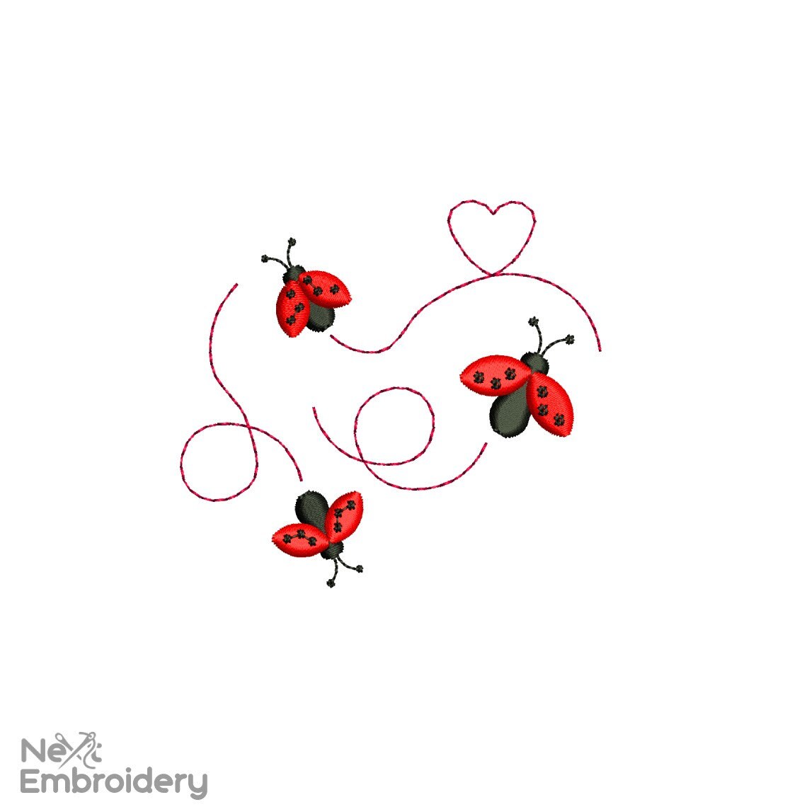 Mini Ladybugs Embroidery Design, Summer Machine Embroidery File ...