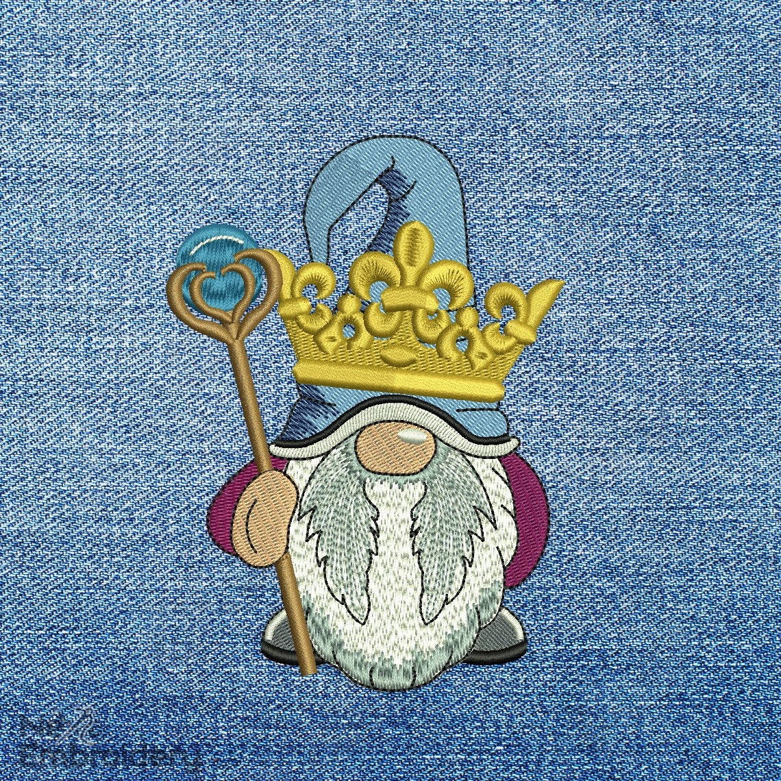 King Gnome Embroidery Design, Summer Embroidery Designs, Instant ...