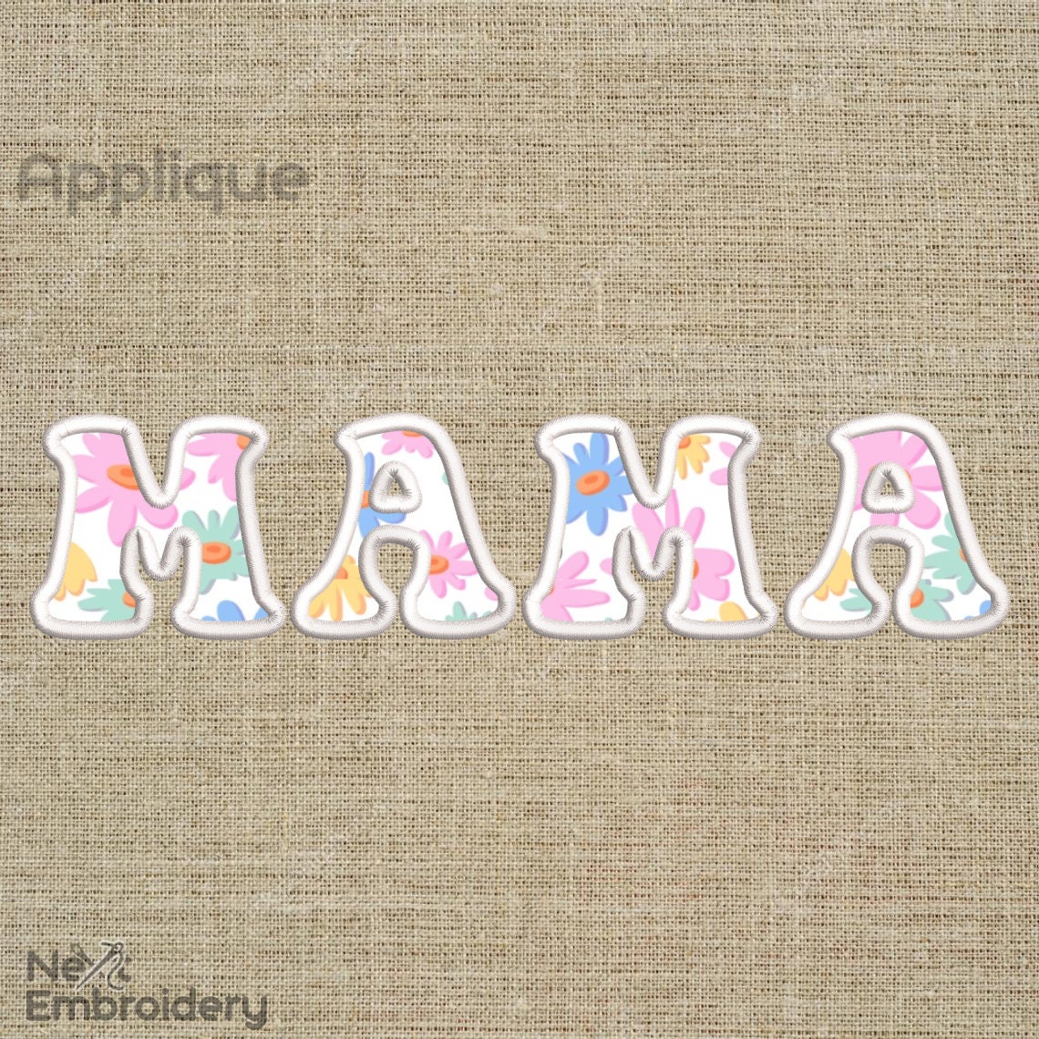 Mama Applique Embroidery Design Mothers Day Machine - Etsy