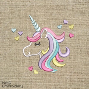 Cute Unicorn Embroidery Design, Baby Machine Embroidery Design, Instant ...