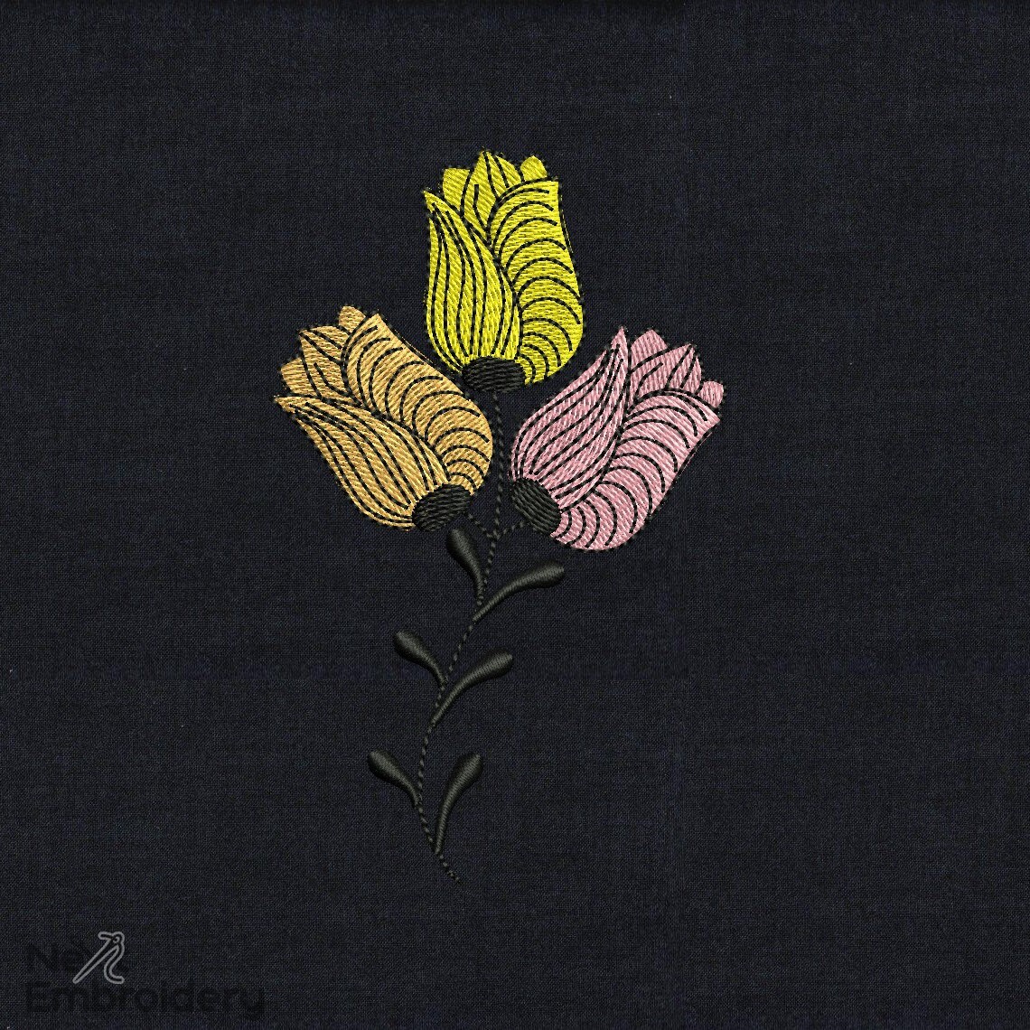 Tulip Embroidery Design Spring Embroidery Designs Instant - Etsy