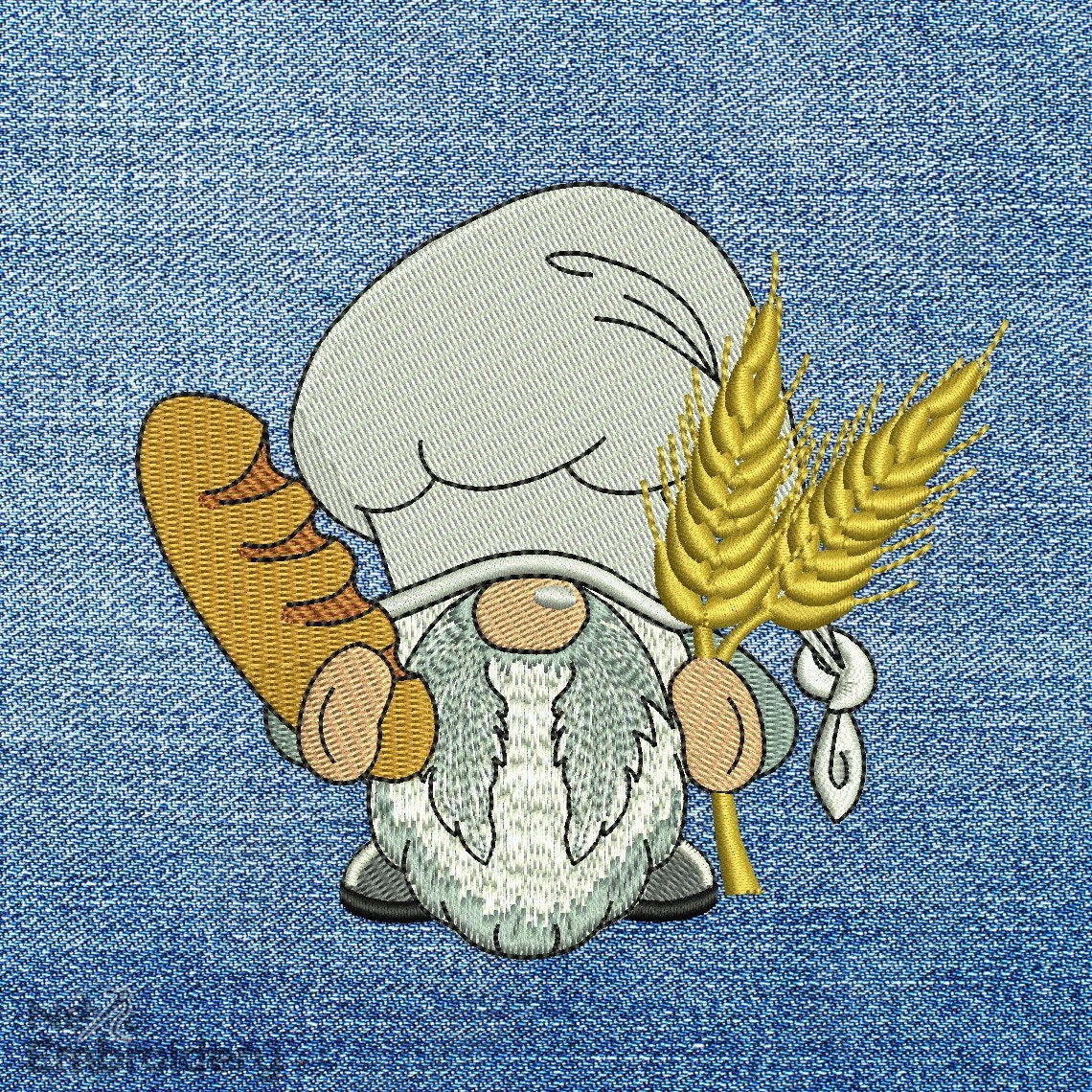 Baker Gnome Embroidery Design Bread Embroidery Design Tea - Etsy