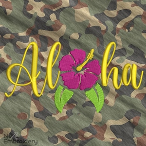 Aloha Embroidery Design, Summer Embroidery Design, Instant Download - Etsy