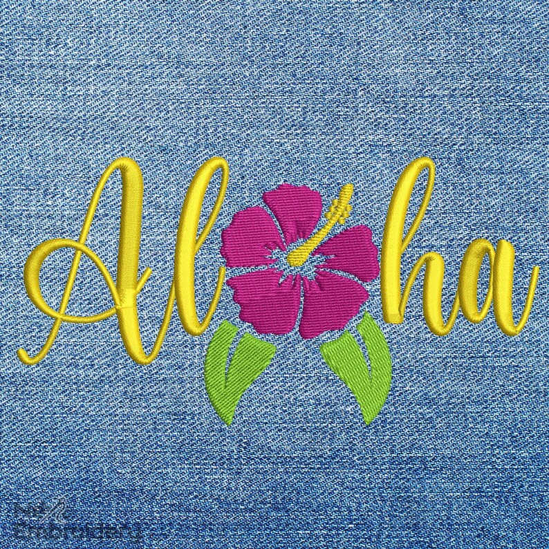 Aloha Embroidery Design, Summer Embroidery Design, Instant Download - Etsy