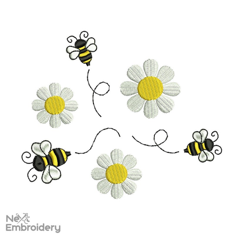 Bee Embroidery - Etsy
