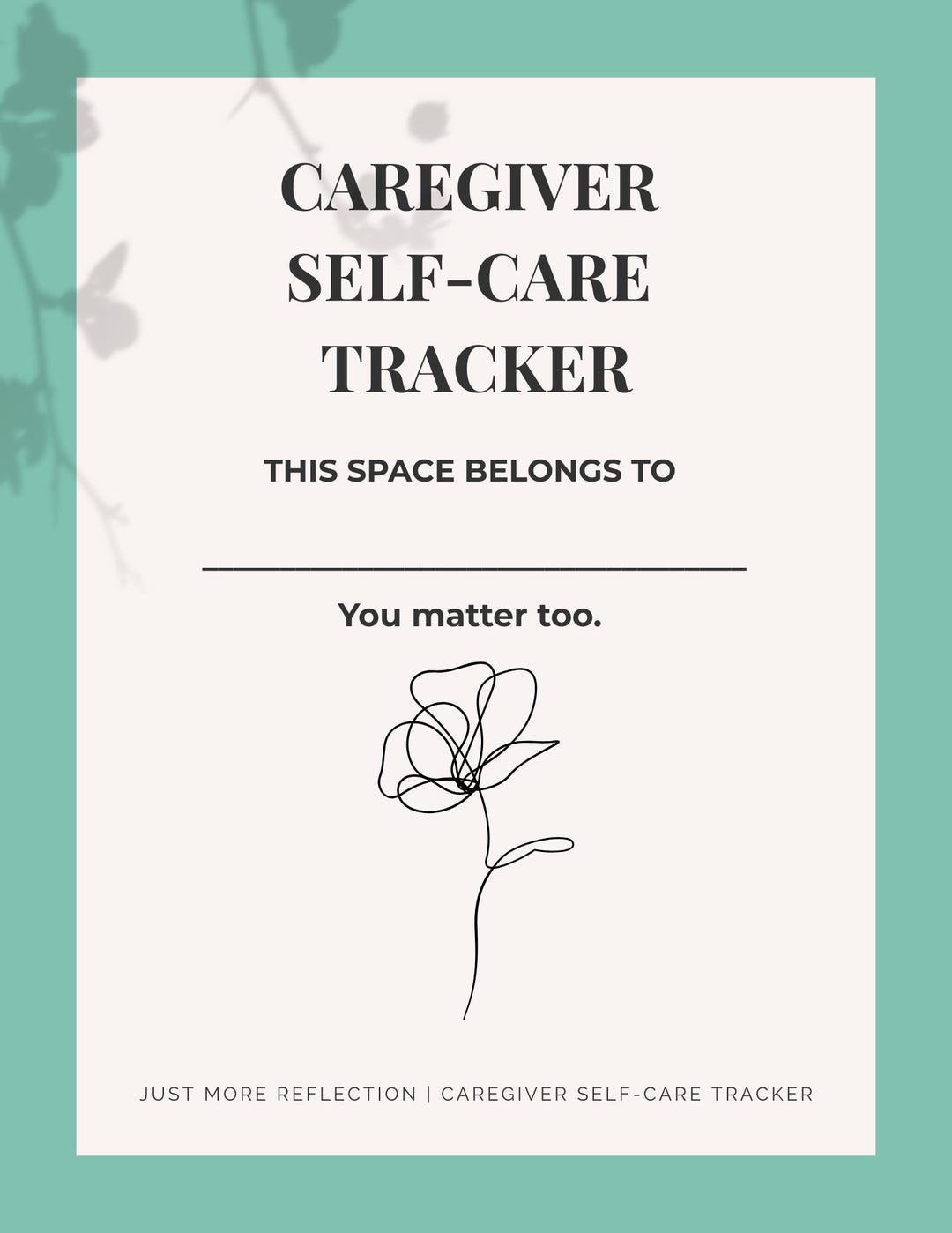 Caregiver Self-care Journal | Printable Daily Reflection Prompts for ...