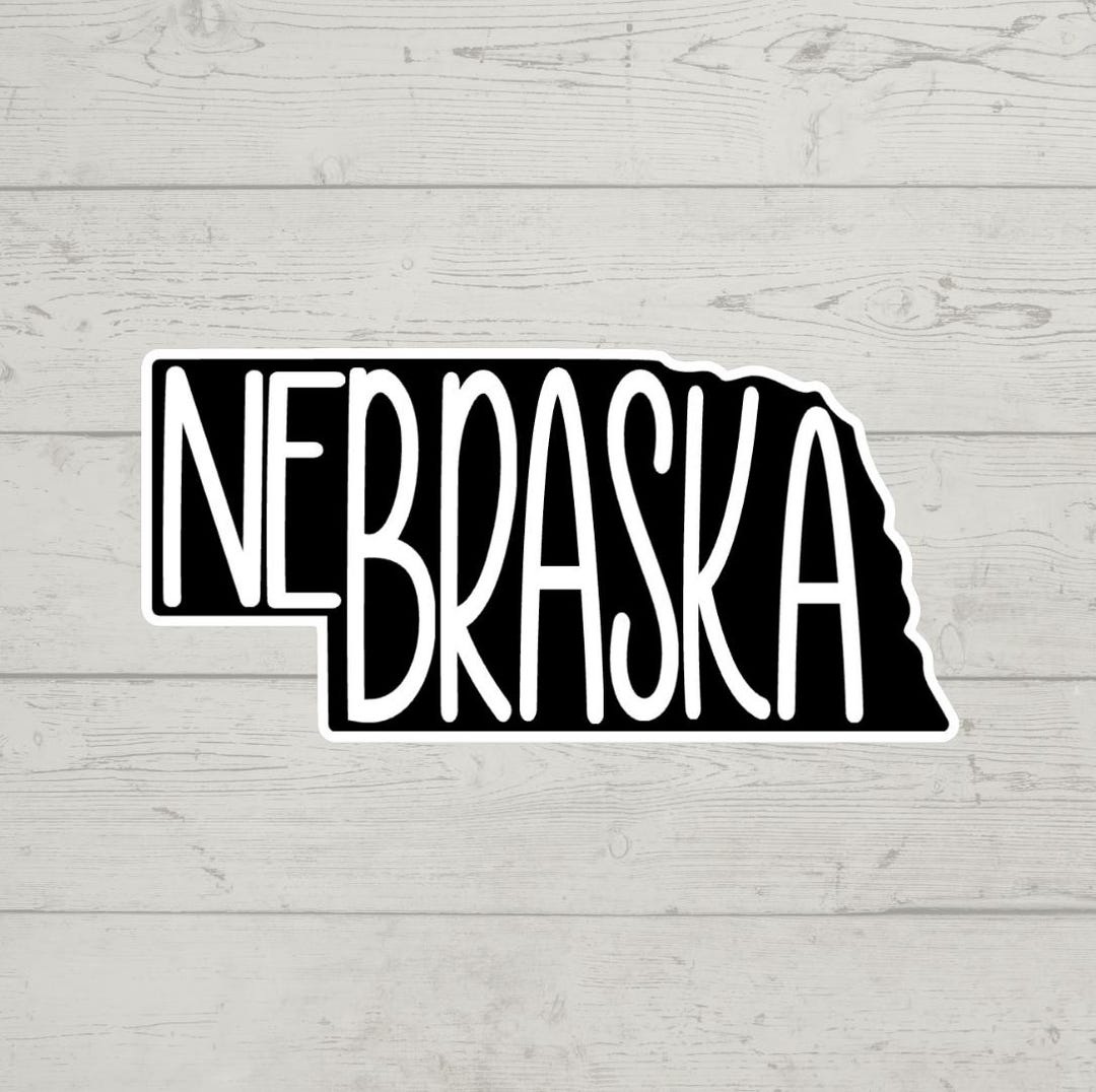 Nebraska Sticker Waterproof Glossy Vinyl Sticker Cute Gift Tumbler ...