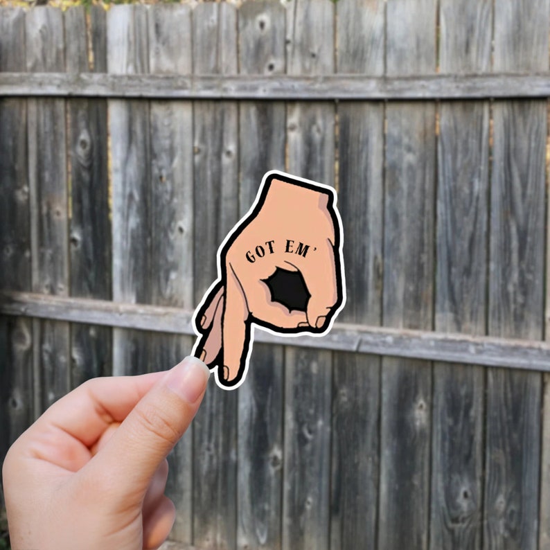 Got Em Hand Game Sticker | Funny Workplace Stickers | Sarcastic ...