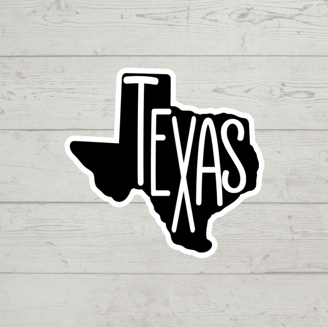 Texas Sticker Waterproof Glossy Vinyl Sticker Cute Gift Tumbler Laptop ...