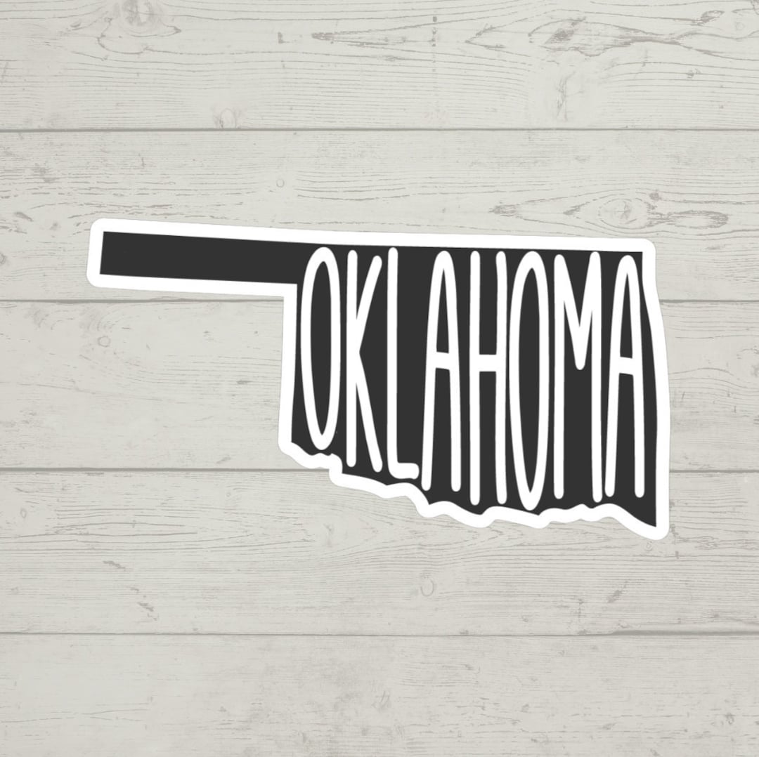 Oklahoma Sticker Waterproof Glossy Vinyl Sticker Cute Gift Tumbler ...