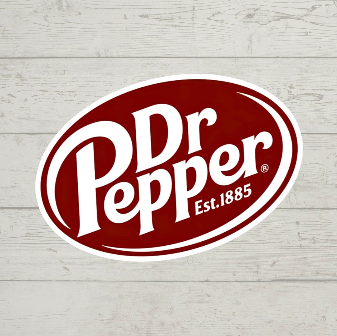 Dr Pepper Sticker Waterproof Glossy Vinyl Sticker Cute Gift Tumbler ...