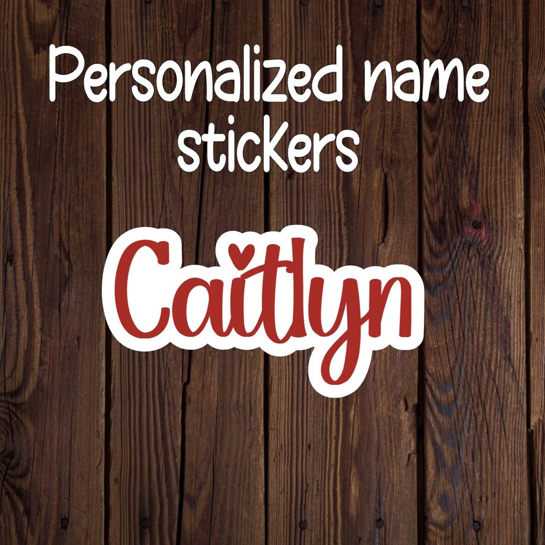 Personalized Name Stickers - Etsy