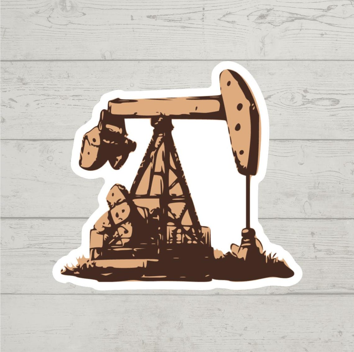 Oil Rig Derrick Sticker Waterproof Glossy Vinyl Sticker Cute Adult ...