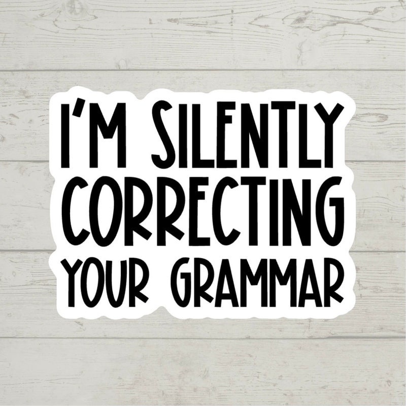Funny Grammar Stickers - Etsy