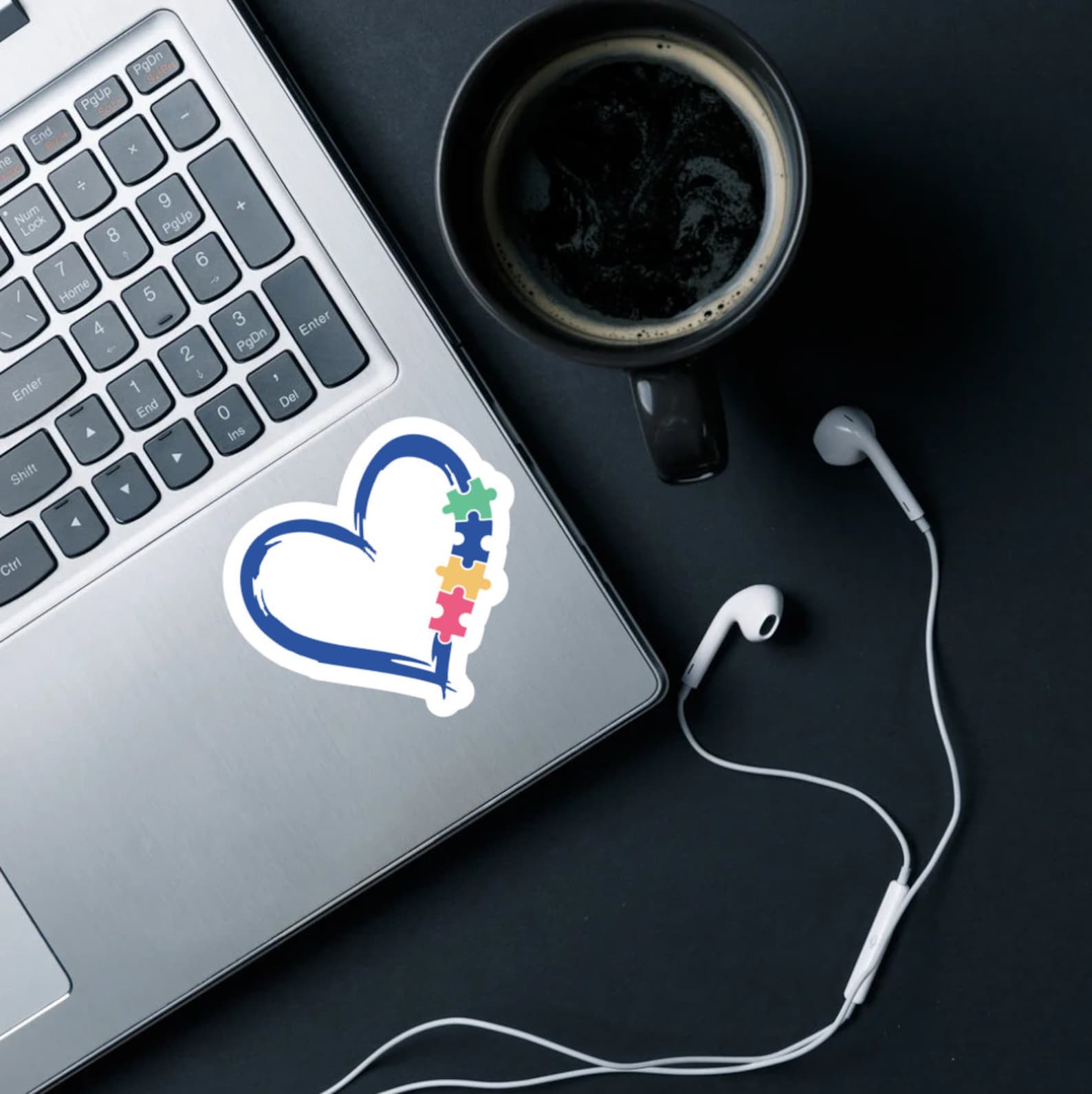Autism Heart Sticker Autism Awareness Waterproof Glossy Vinyl Sticker ...