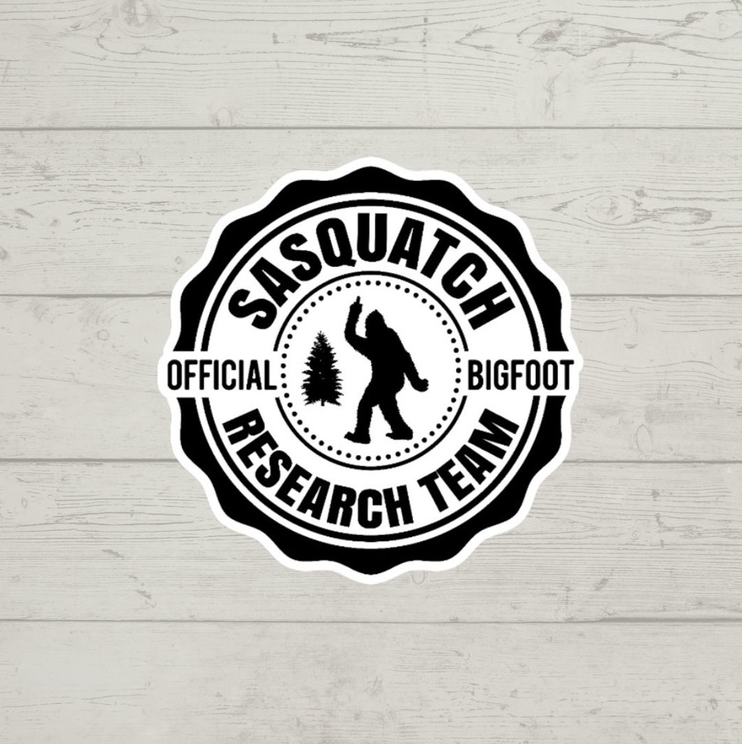 Sasquatch Research Team Sticker Waterproof Glossy Vinyl Sticker Cute ...
