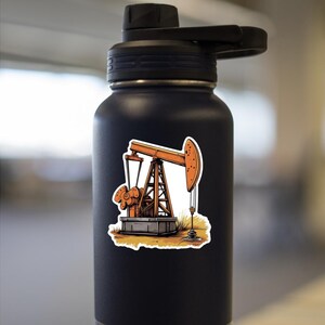Oil Rig Derrick Sticker Waterproof Glossy Vinyl Sticker Cute Adult ...