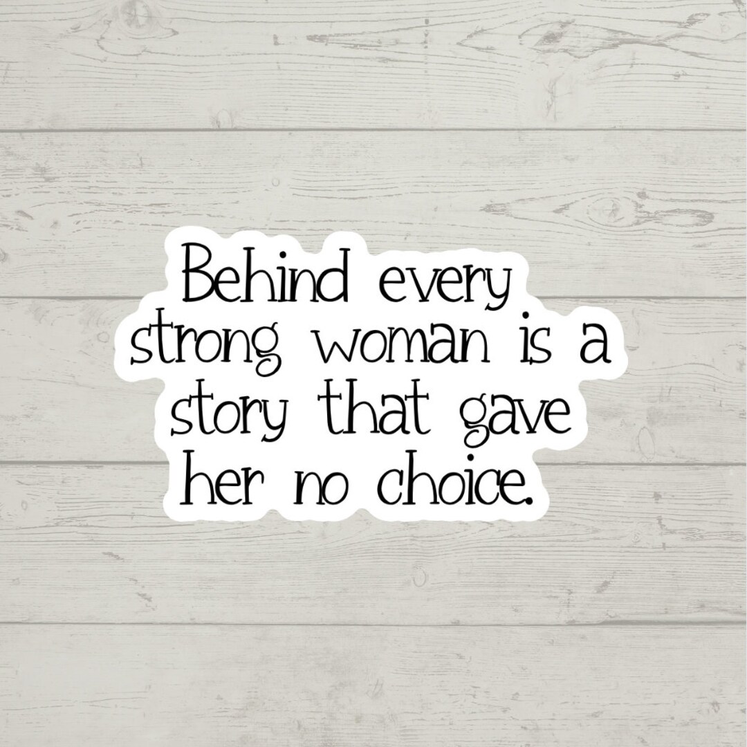 Strong Woman Sticker Waterproof Glossy Vinyl Sticker Cute Gift Tumbler ...
