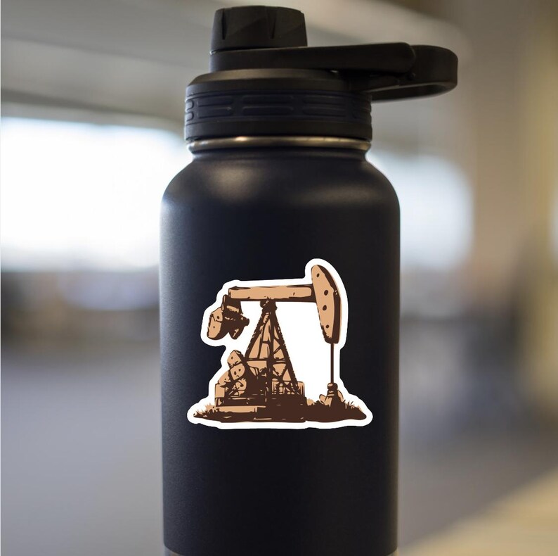 Oil Rig Derrick Sticker Waterproof Glossy Vinyl Sticker Cute Adult ...