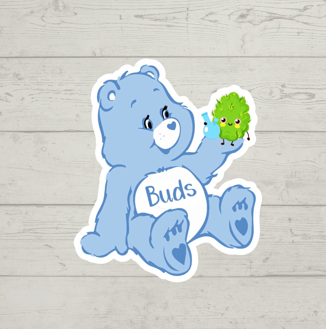Buds Care Bear Sticker Waterproof Glossy Vinyl Sticker Cute Gift ...