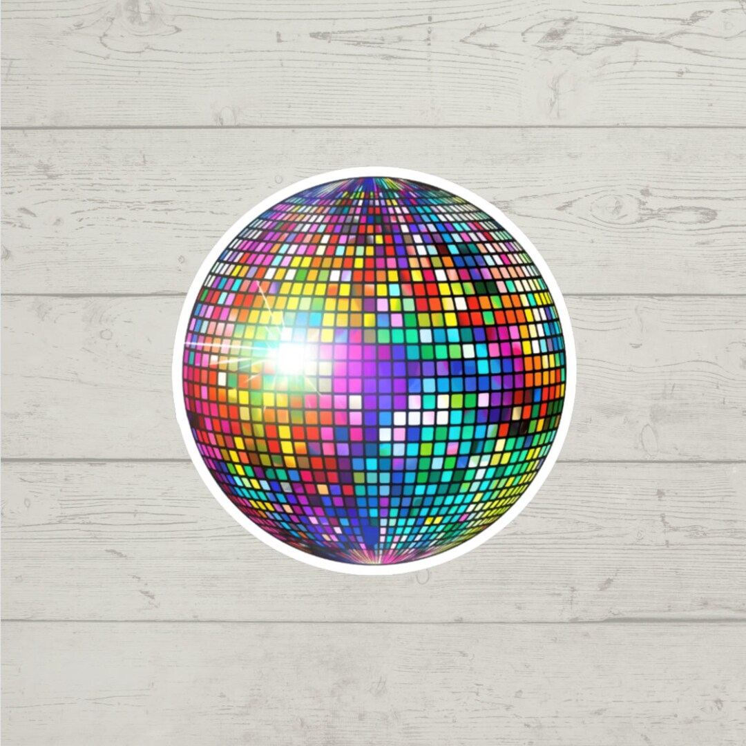 Disco Ball Sticker Waterproof Glossy Vinyl Sticker Cute Gift Tumbler ...