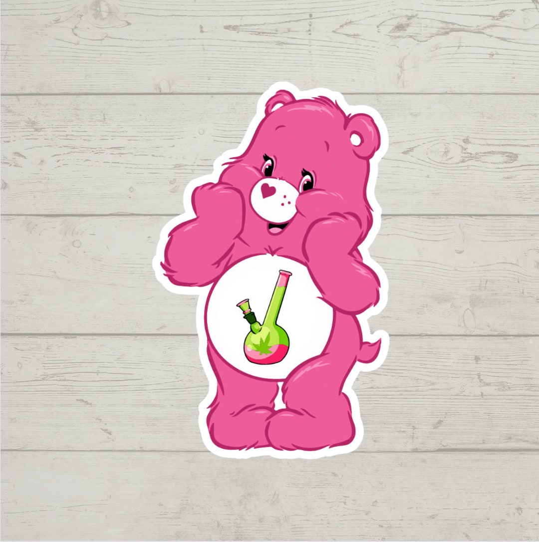 Bong Smoking Care Bear Sticker Stoned Care Bear Decal Laptop Decal ...