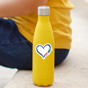 Autism Heart Sticker Autism Awareness Waterproof Glossy Vinyl Sticker ...