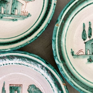 Set of X3 Vintage Hand Painted Vietri Plates - Etsy