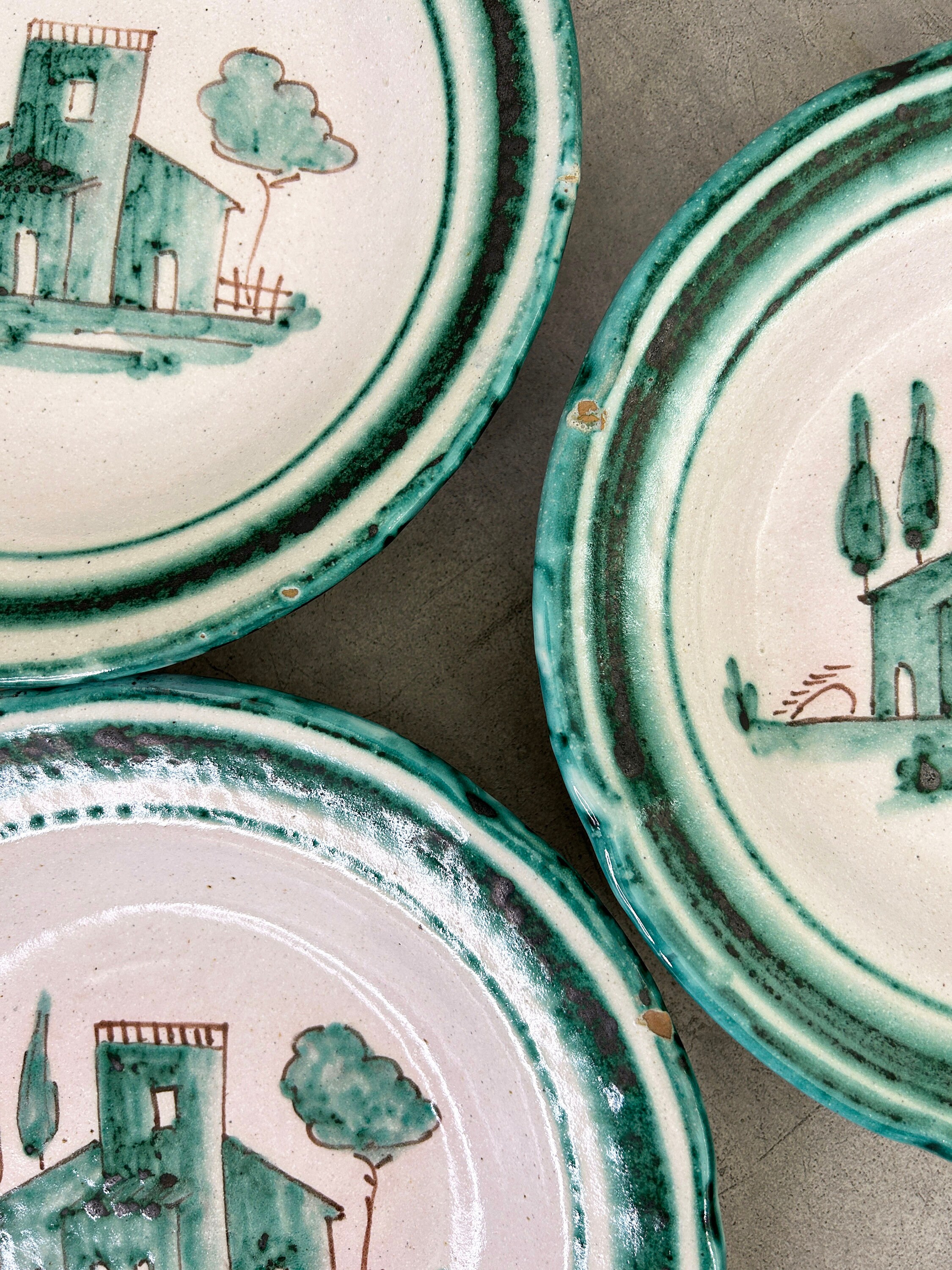 Set of X3 Vintage Hand Painted Vietri Plates - Etsy