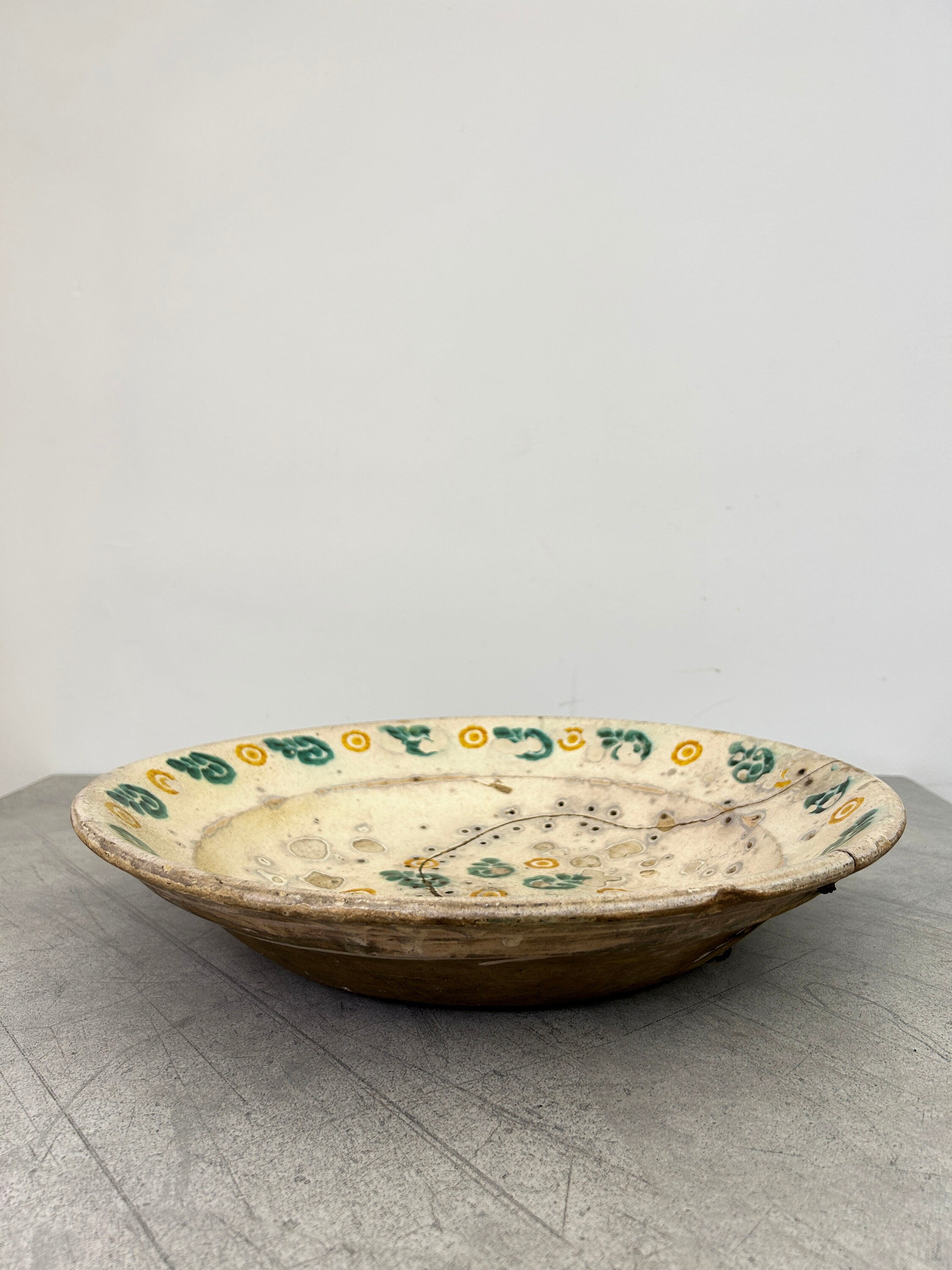 XL Antique Rustic Hand Painted Plate - Etsy