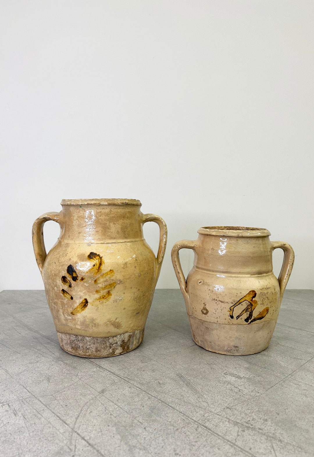 Large Antique Mustard Tree of Life Pot - Etsy