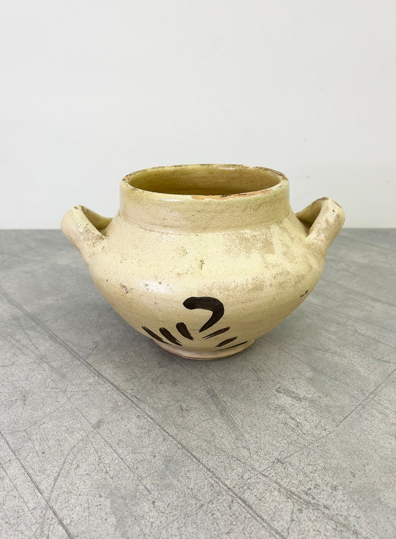 Antique Hand Painted 2-handle Pot - Etsy