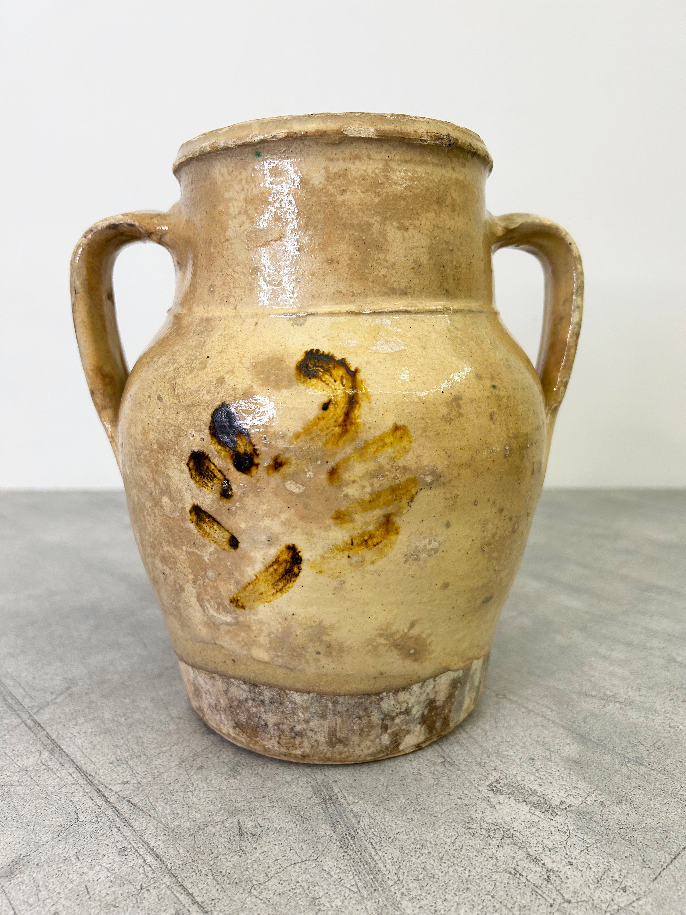 Large Antique Mustard Tree of Life Pot - Etsy